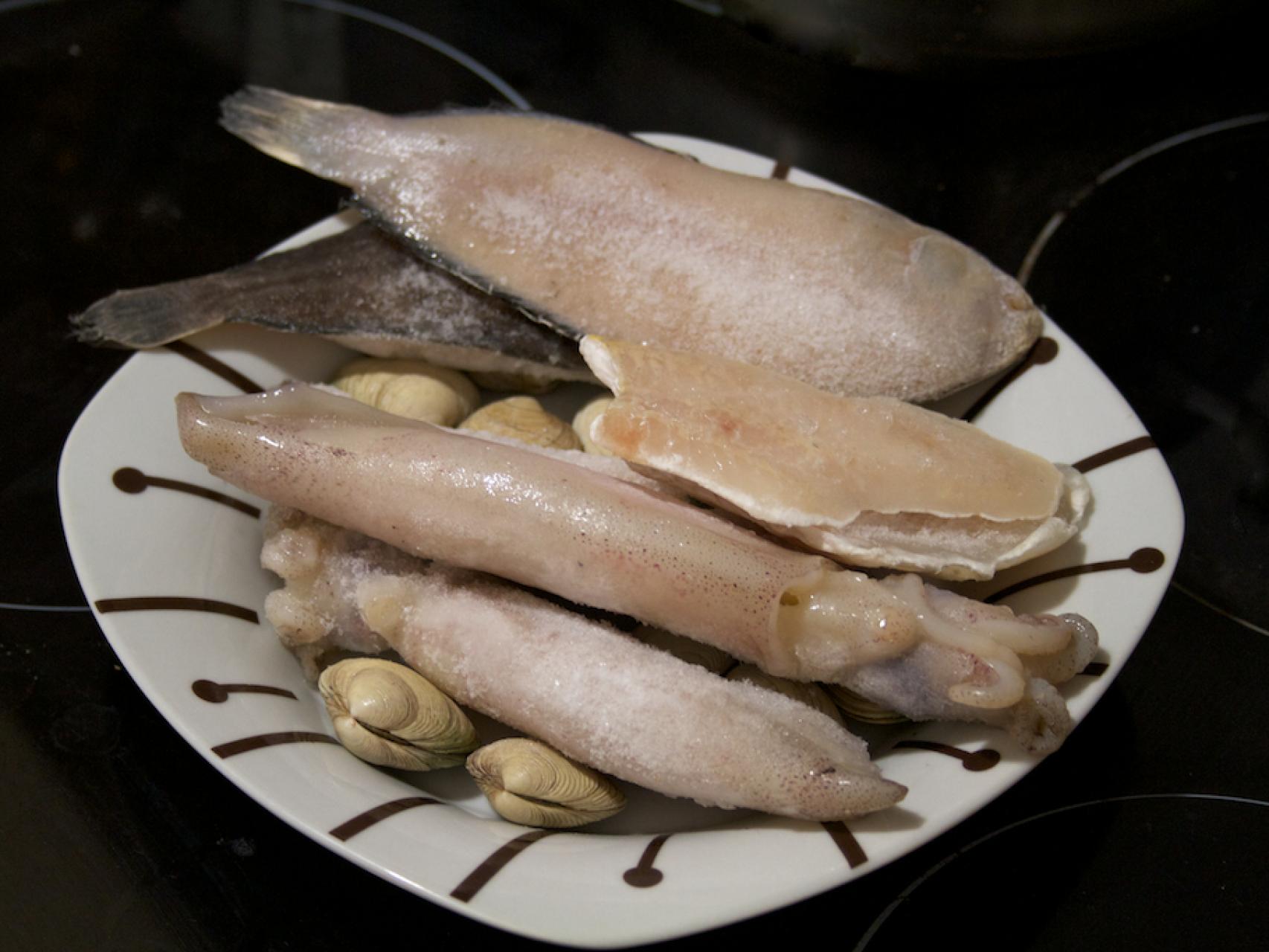 Receta de Pasta con pescado variado