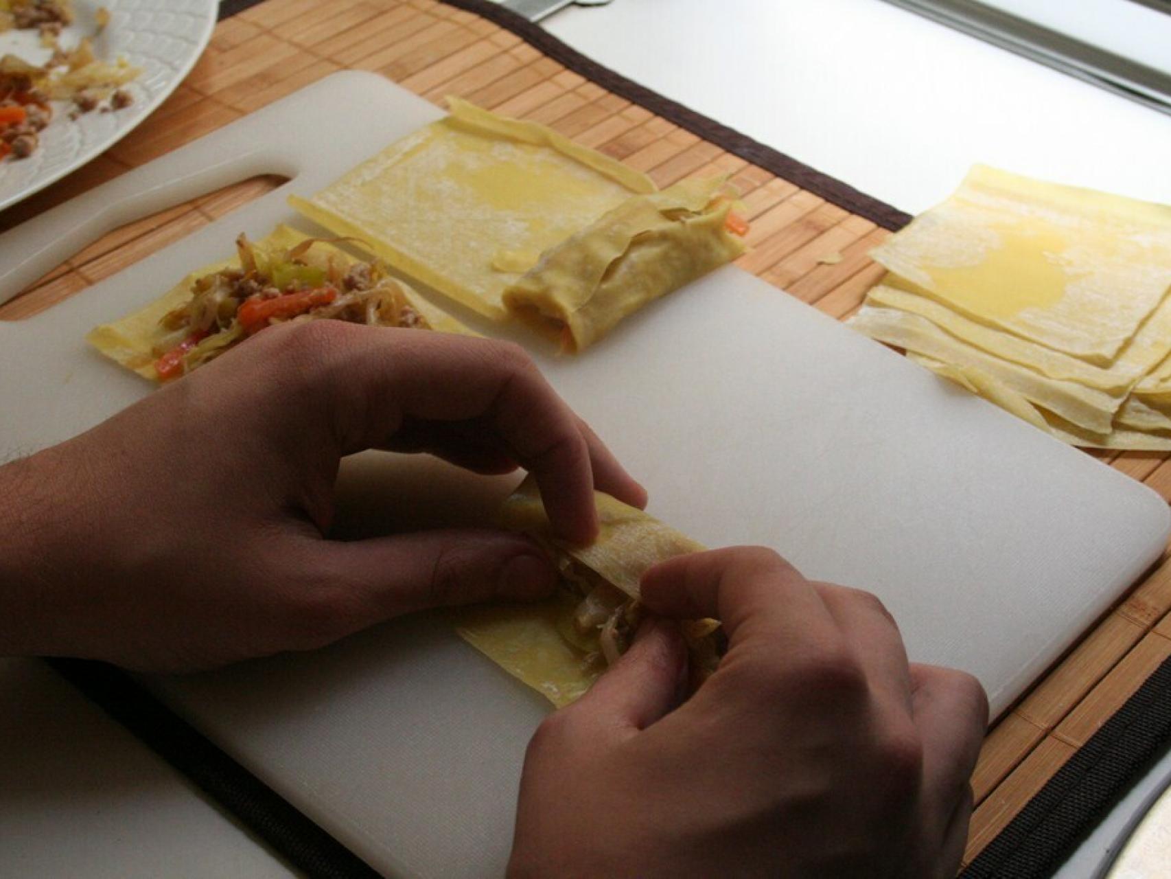 Cómo hacer rollitos de primavera chinos