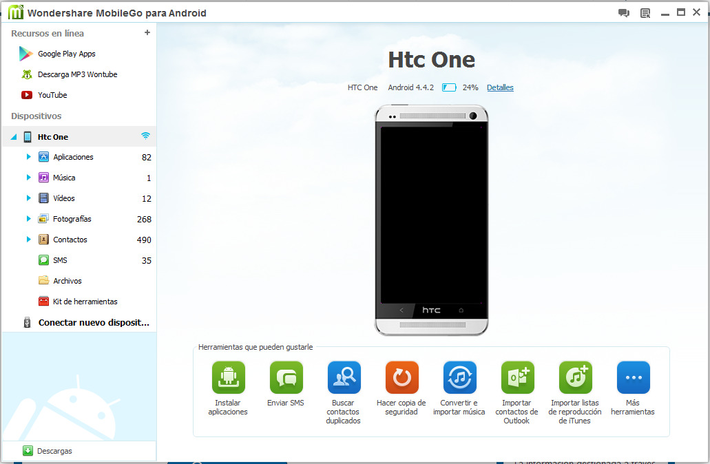 Administra tu Android desde el PC con Wondershare MobileGo
