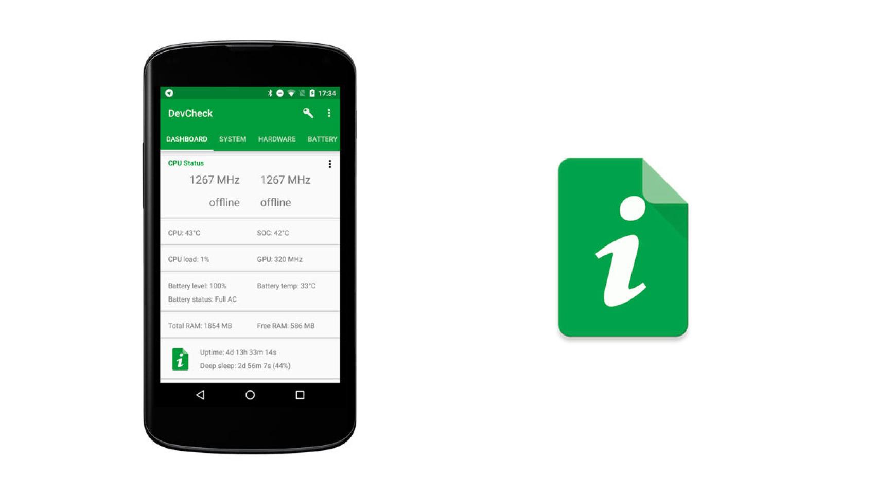 DevCheck: toda la información de tu dispositivo en Material Design