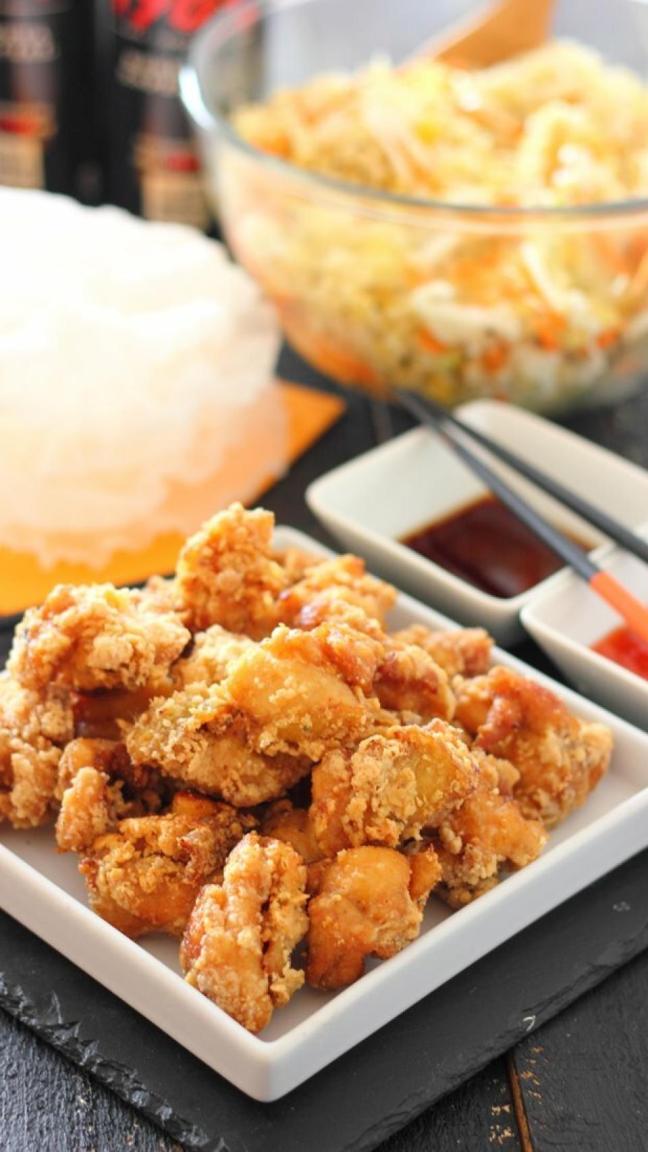 Pollo frito japonés, receta fácil paso a paso