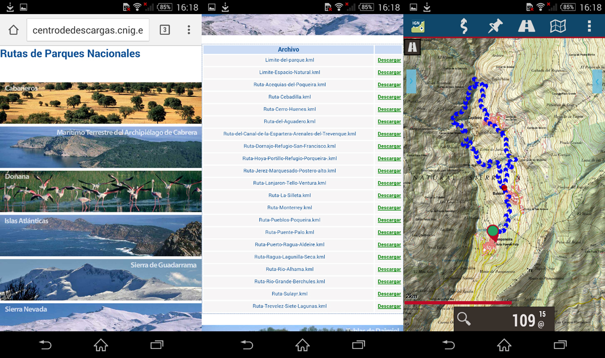 Mapas de España del IGN, mapas topográficos en tu móvil