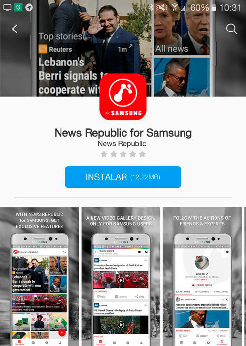Cheetah Mobile y Samsung lanzan una versión exclusiva de News Republic