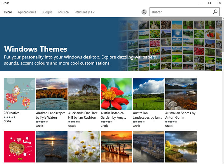 Cómo conseguir los temas ocultos de Windows 10 Creators Update