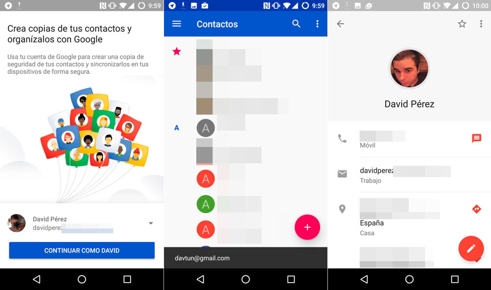 Contactos de Google se actualiza con nuevo diseño y múltiples cuentas