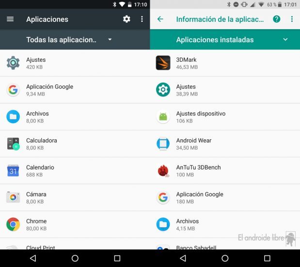 Así ha cambiado el menú de aplicaciones en Android O