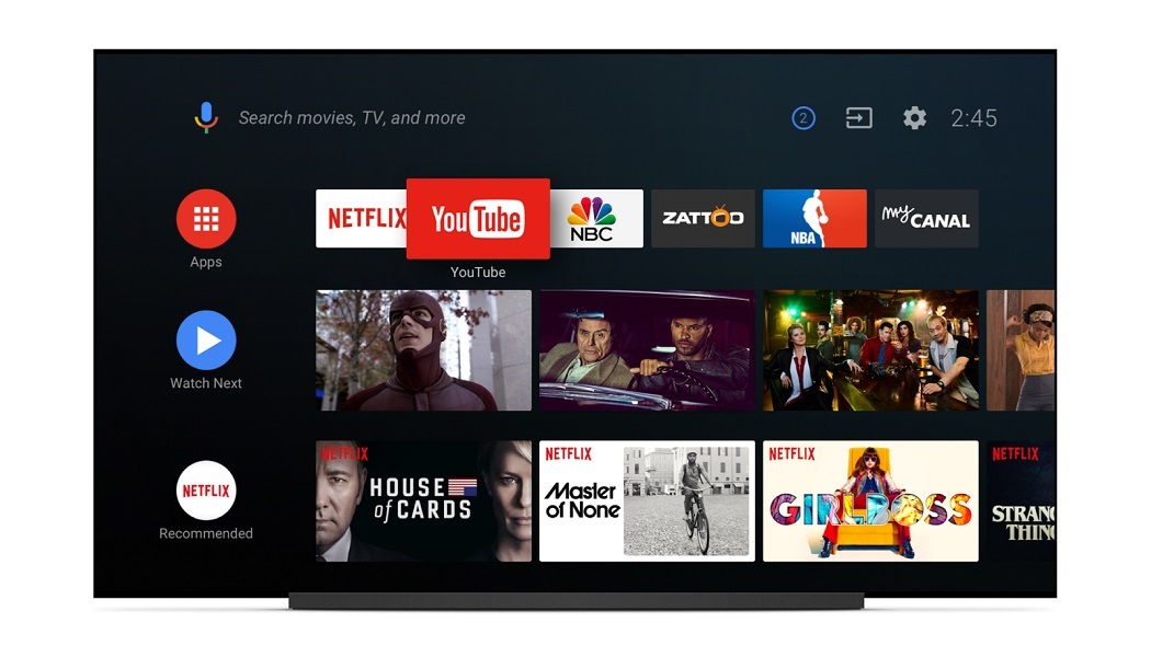 Google estrena una nueva interfaz para Android TV