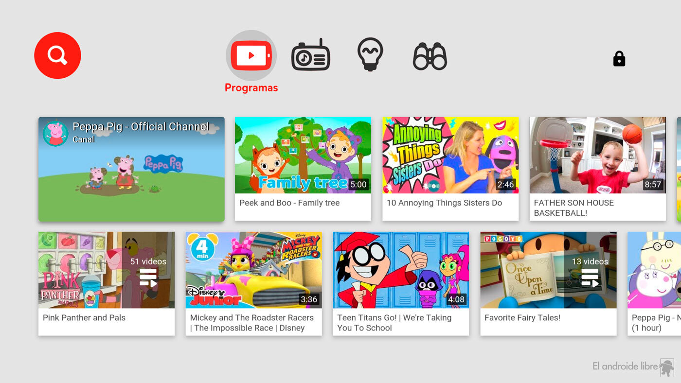 Disfruta de YouTube Kids en tu Android TV, ya es compatible