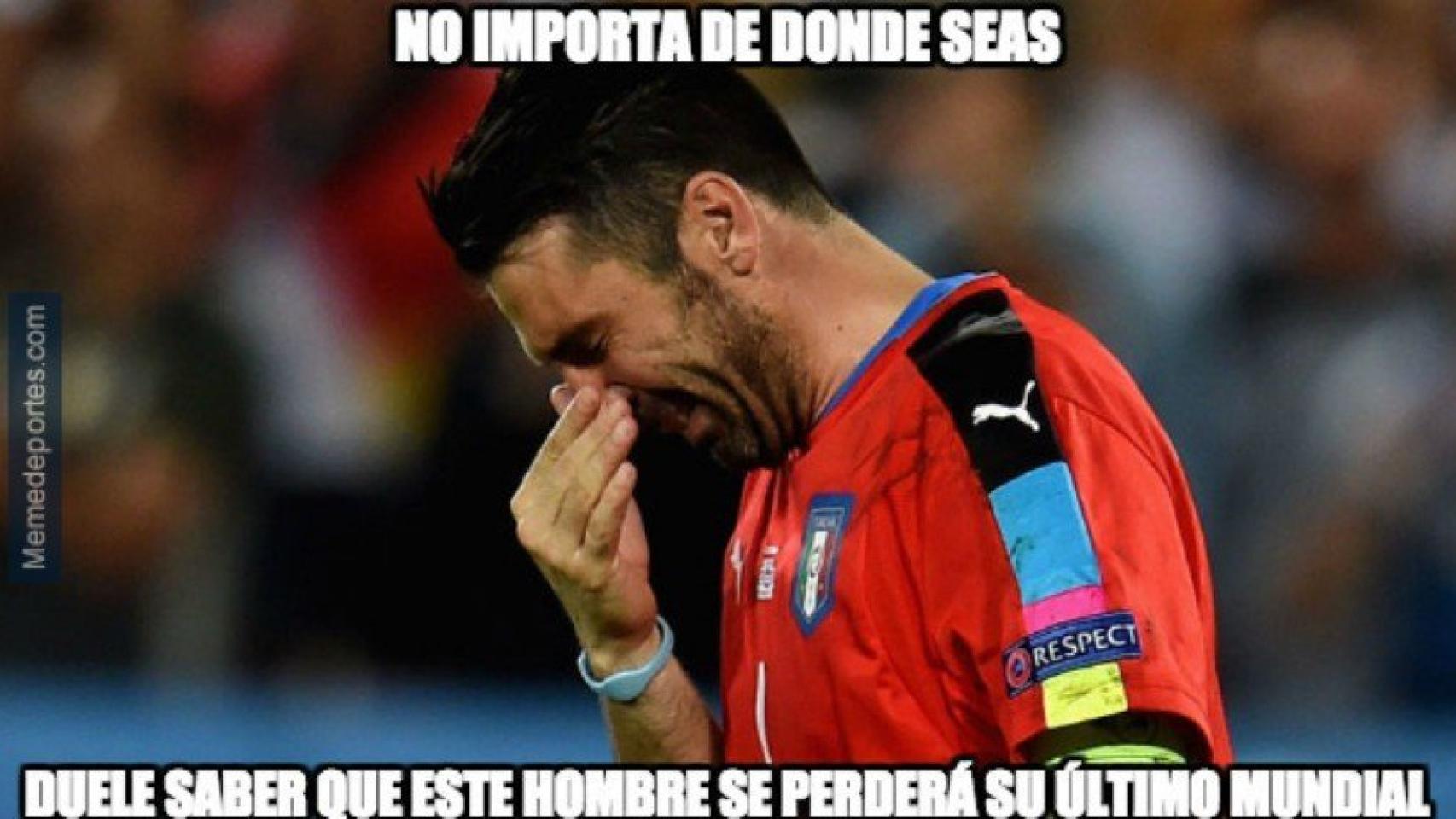 Los memes de la eliminación de Italia: Buffon, sin Mundial