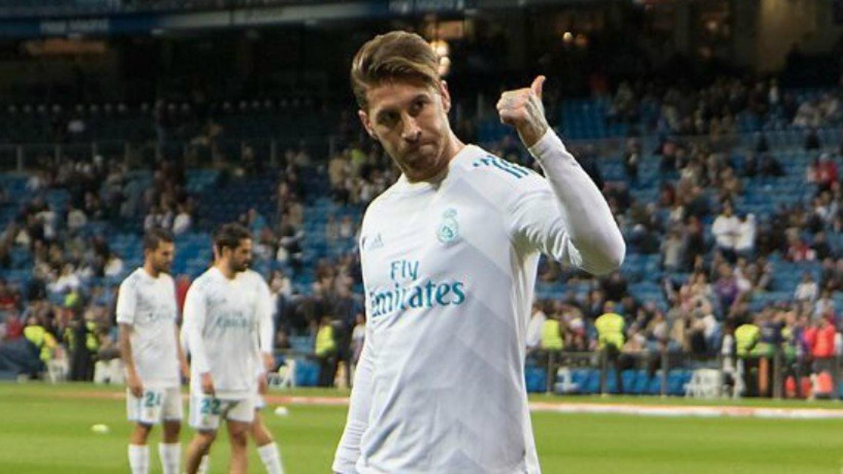 Ramos muestra por primera vez la máscara con la que jugará