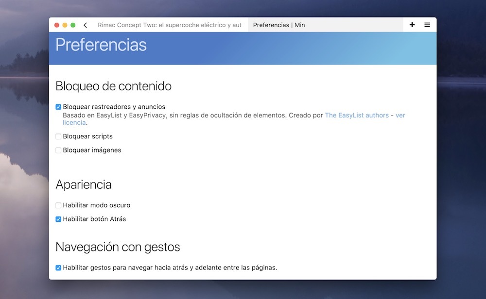 Min, el navegador web rápido y minimalista que alarga la batería de tu ...