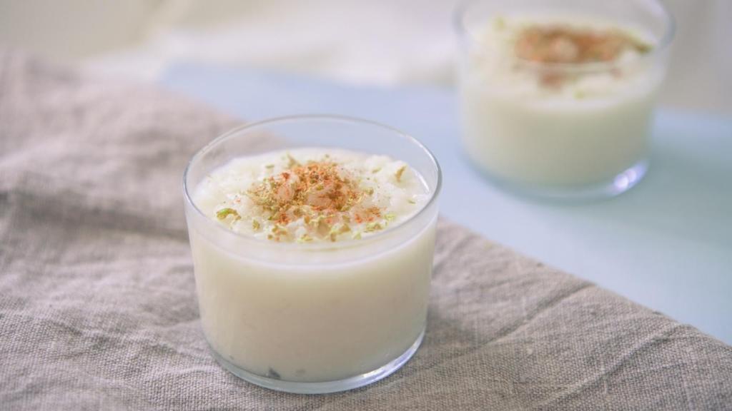 Arroz con leche de coco, receta de postre fácil y sin lactosa