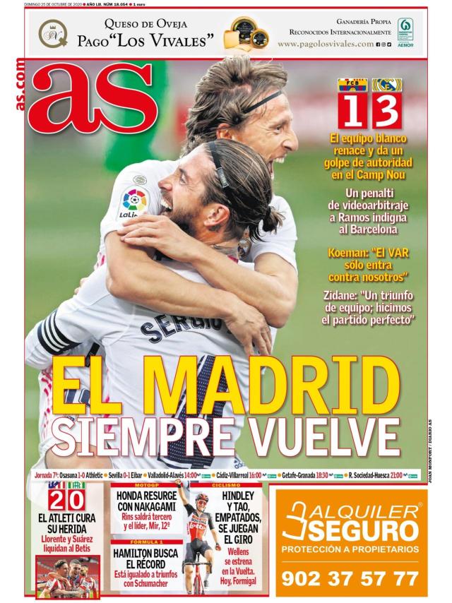 La Portada Del Diario As 25 10 2020