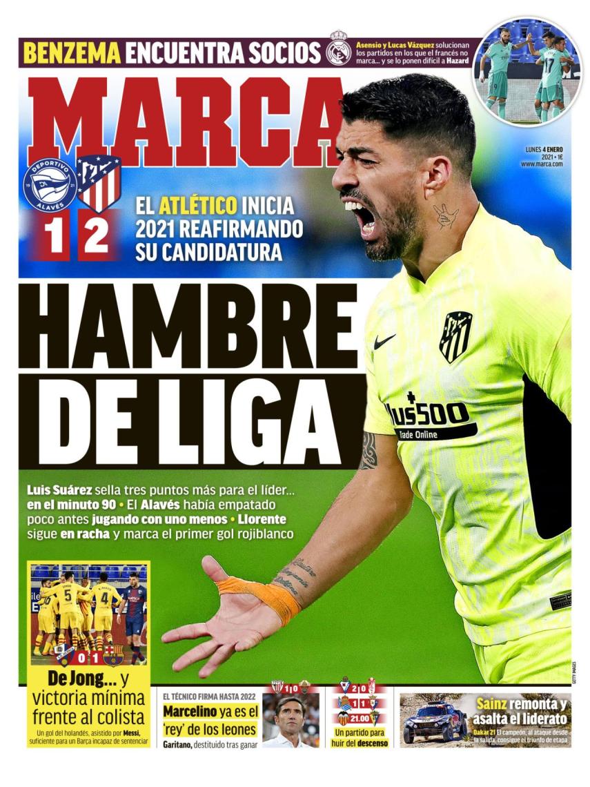 La portada del diario MARCA (04/01/2021)