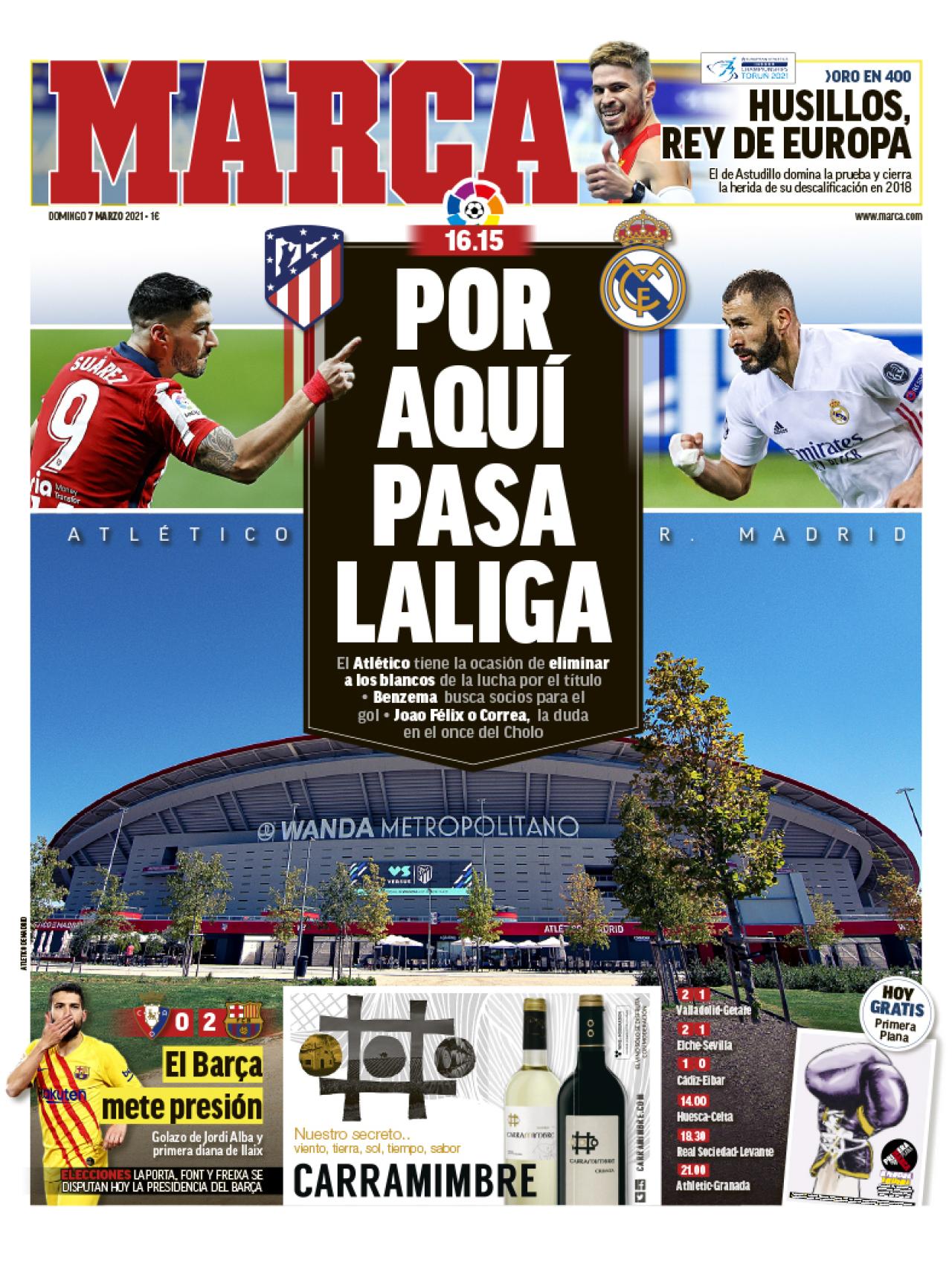 La portada del diario MARCA (07/03/2021)