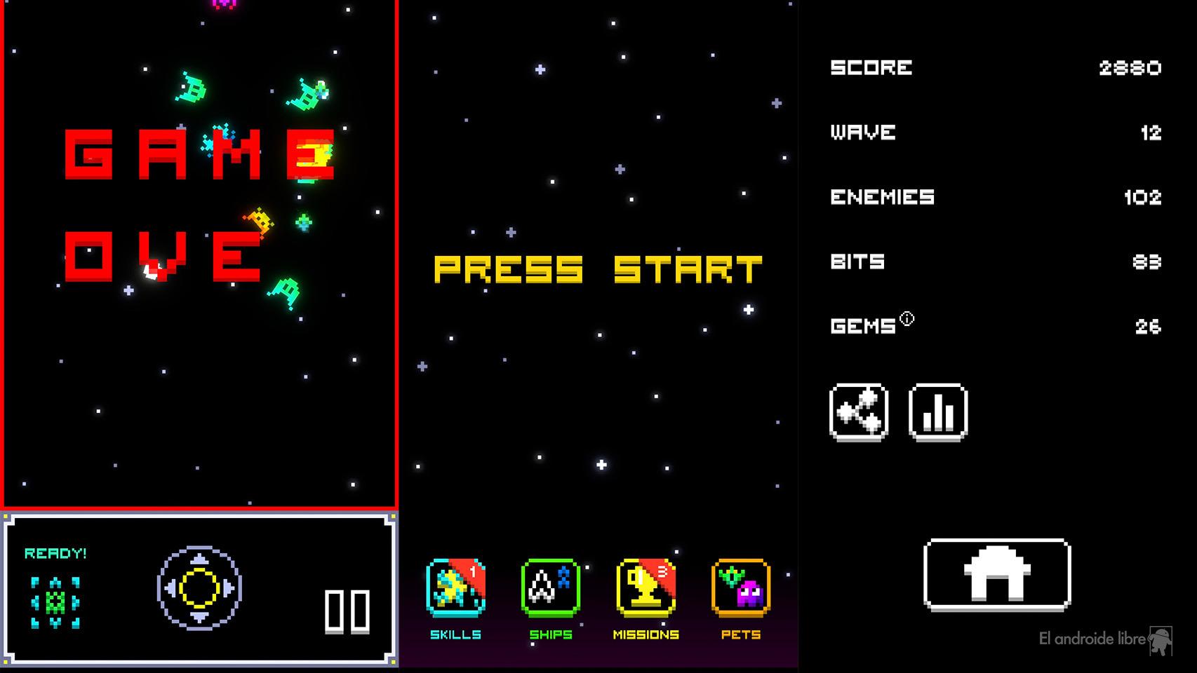 Arcadium Space War: gran matamarcianos al puro estilo Asteroids