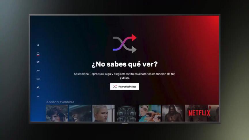 Netflix prueba el botón 'Reproducir algo' en Android