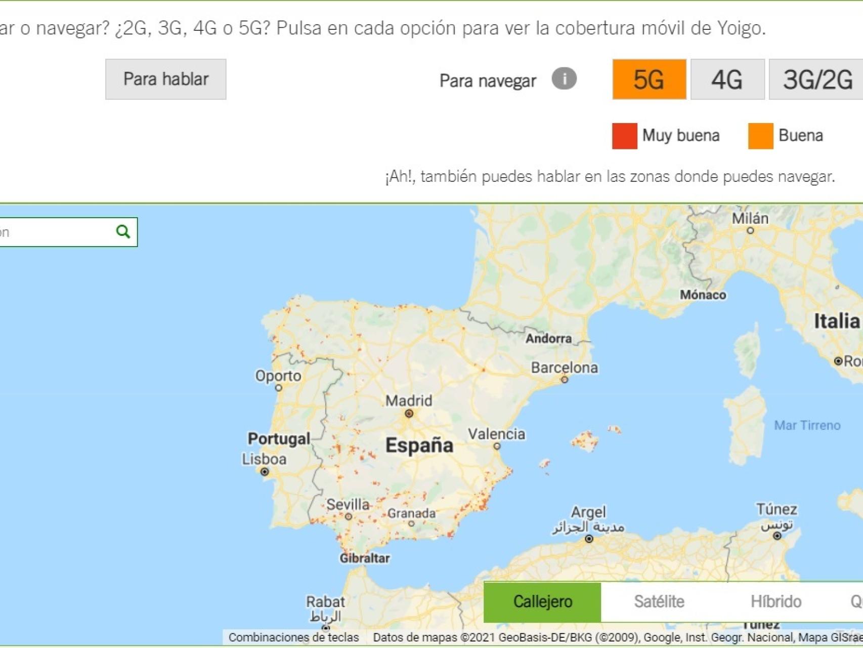 El 5G de Yoigo presente en 435 ciudades en España: comprueba si está en ...