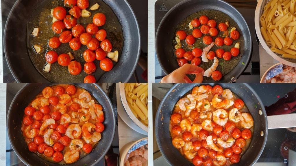 Macarrones Con Tomate Y Gambas Receta De Aprovechamiento