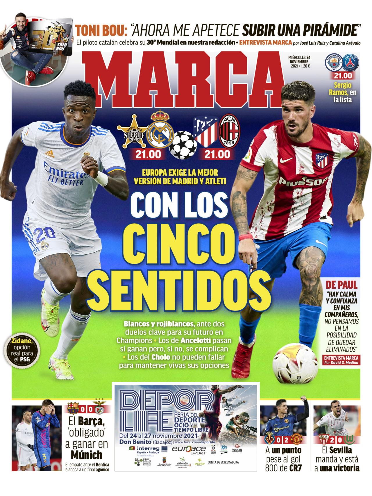 La portada del periódico MARCA (miércoles, 24 de noviembre de 2021 ...
