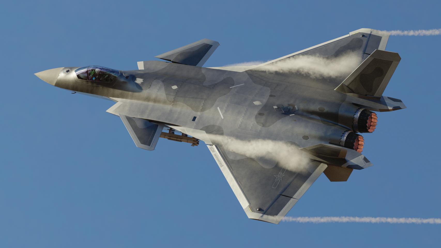 Así es el caza J-20, el 'Dragón Poderoso' que lidera la potente fuerza aérea china ante Taiwán