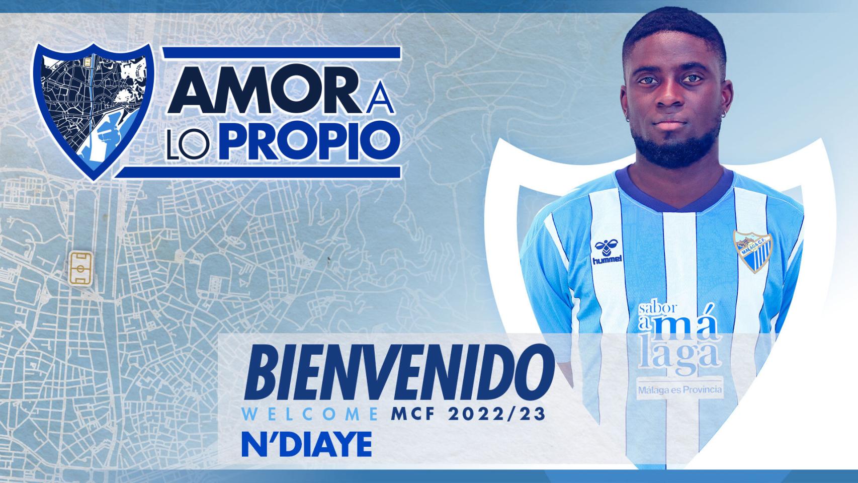 Oficial: N'Diaye, nuevo jugador del Málaga CF, que lo firma por dos ...
