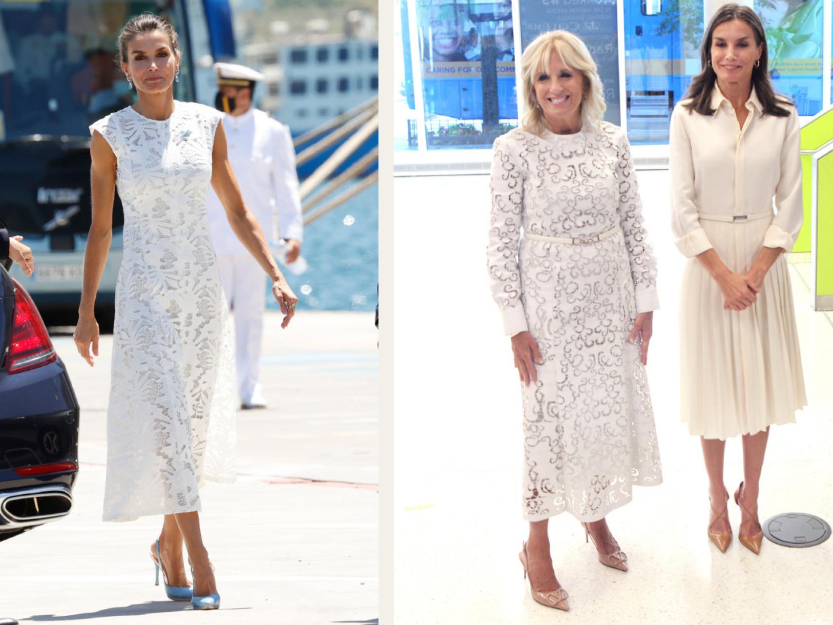 Así fue el cálido reencuentro de Letizia y Jill Biden: el guiño de la ...
