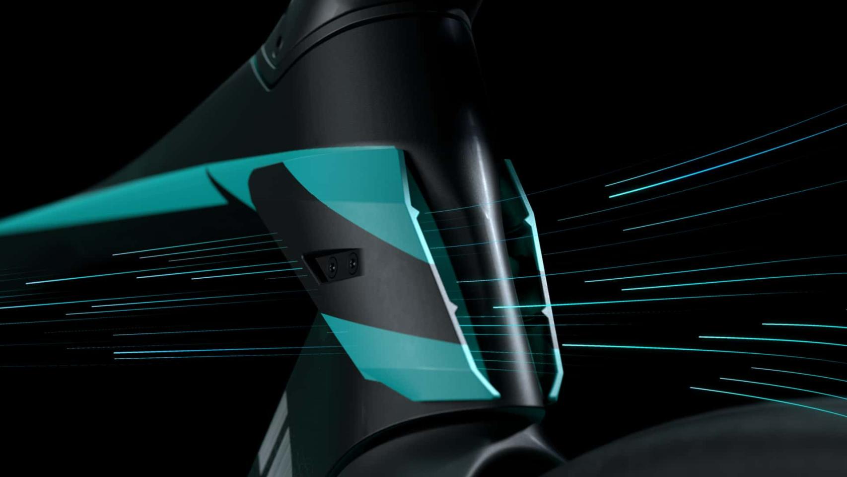 Esta bicicleta tiene deflectores de aire para atravesar el viento y ...