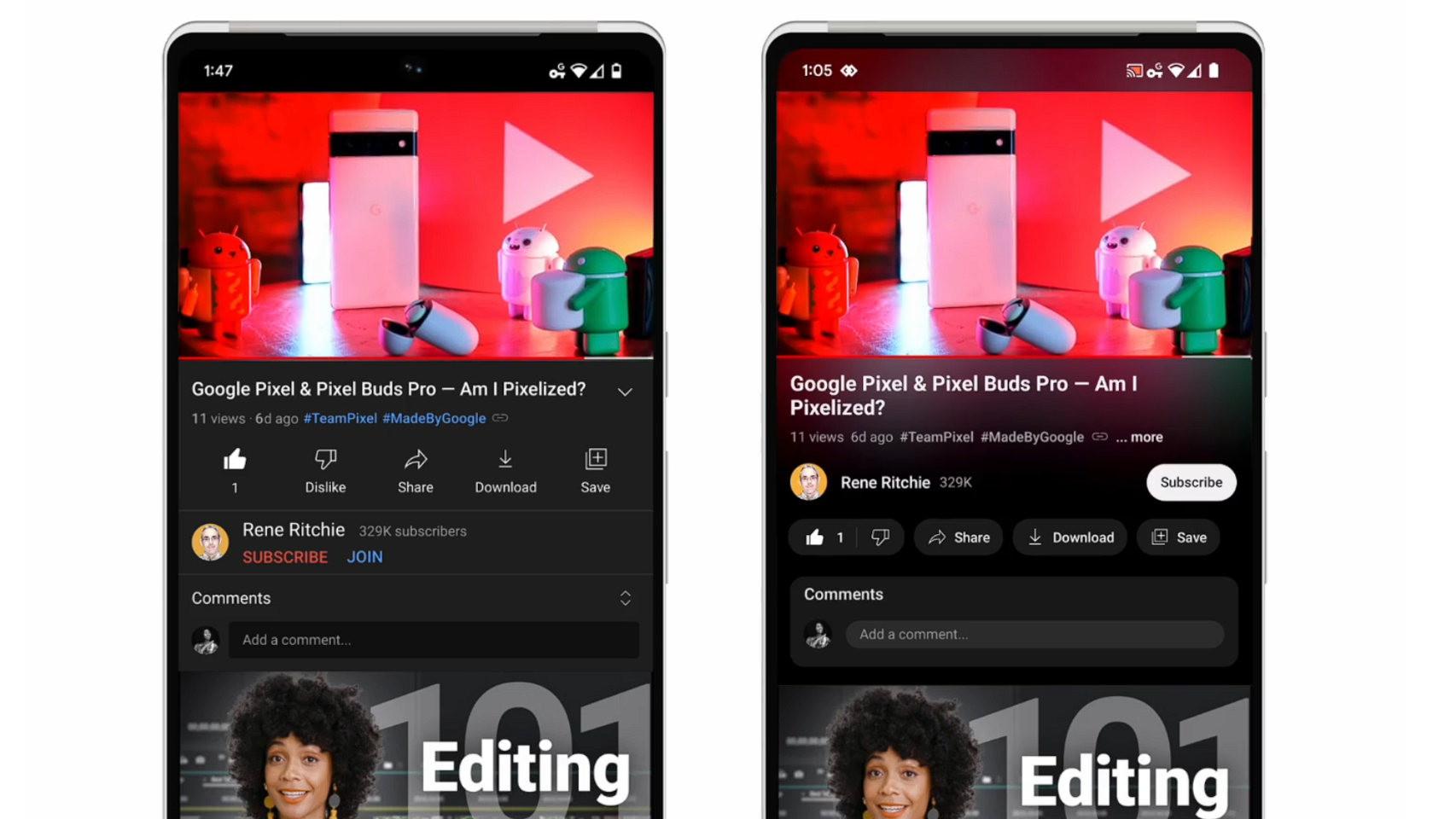 Todo sobre el nuevo YouTube: modo ambiente, zoom y diseño más simple ...