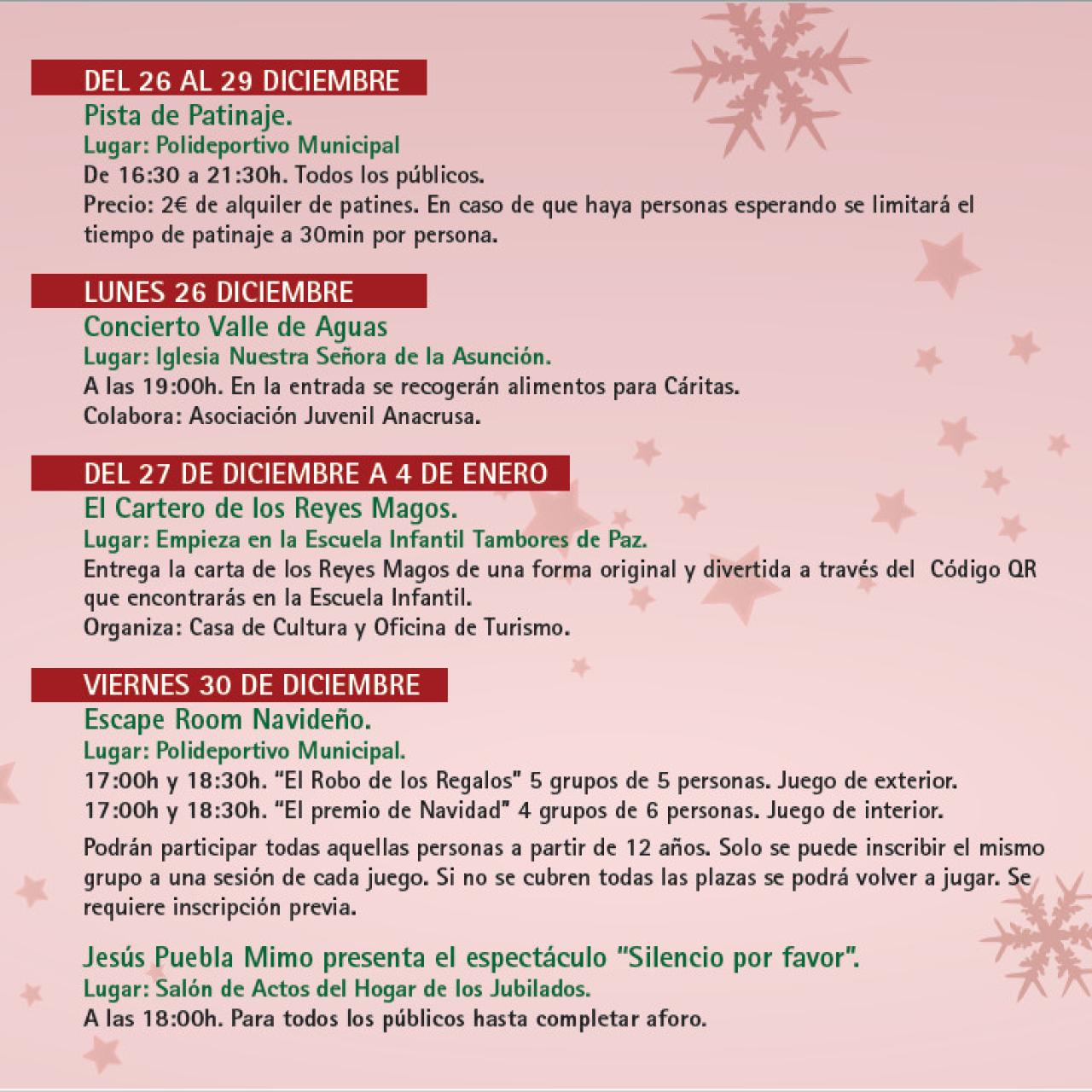 Programa completo de actividades de la Navidad 2022 en Cabezón de Pisuerga