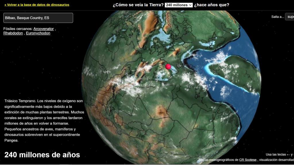 El 'Google Maps' para encontrar dónde estaba tu casa cuando los dinosaurios aún vivían