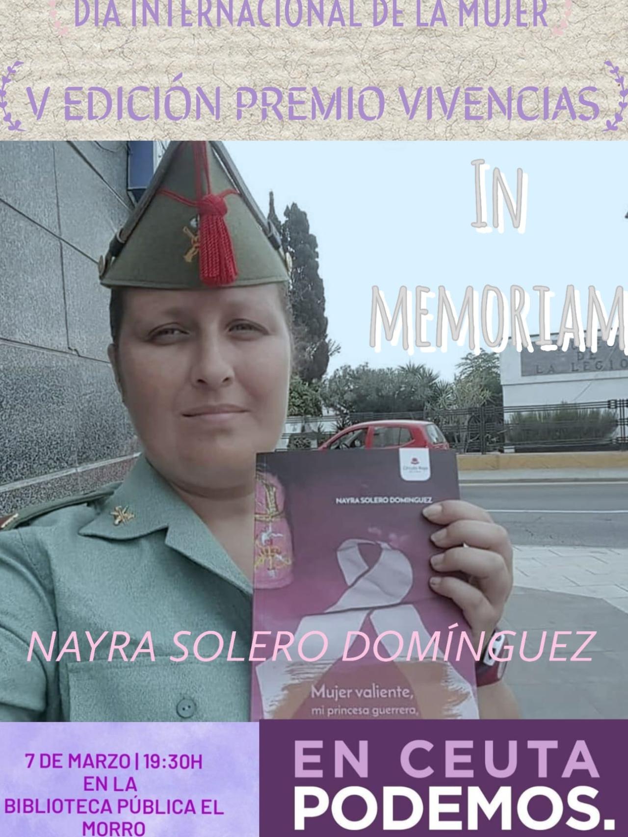 Podemos homenajea a la legionaria e instagramer Nayra Solero, víctima ...