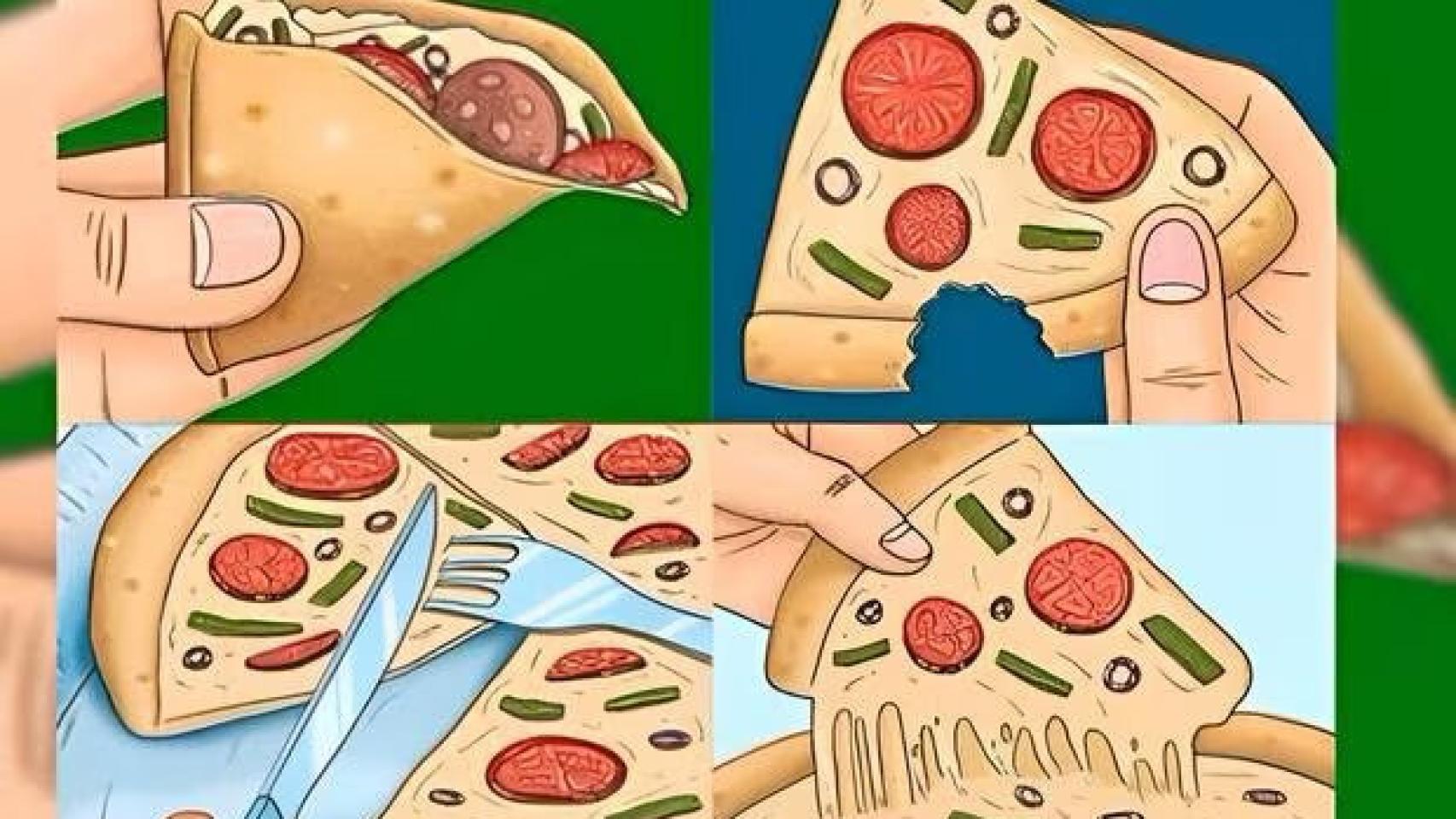 Nuevo test visual: responde la forma en que comes una pizza y descubre ...