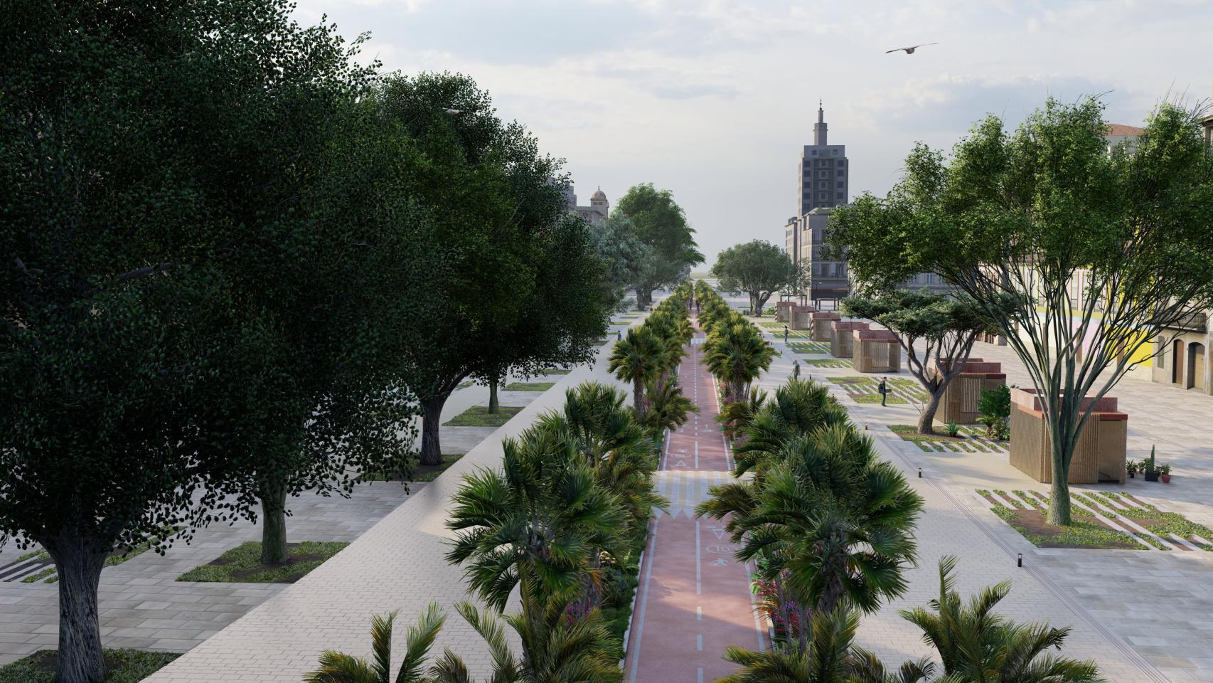Así es la Alameda completamente peatonal con la que sueña Dani Pérez en ...