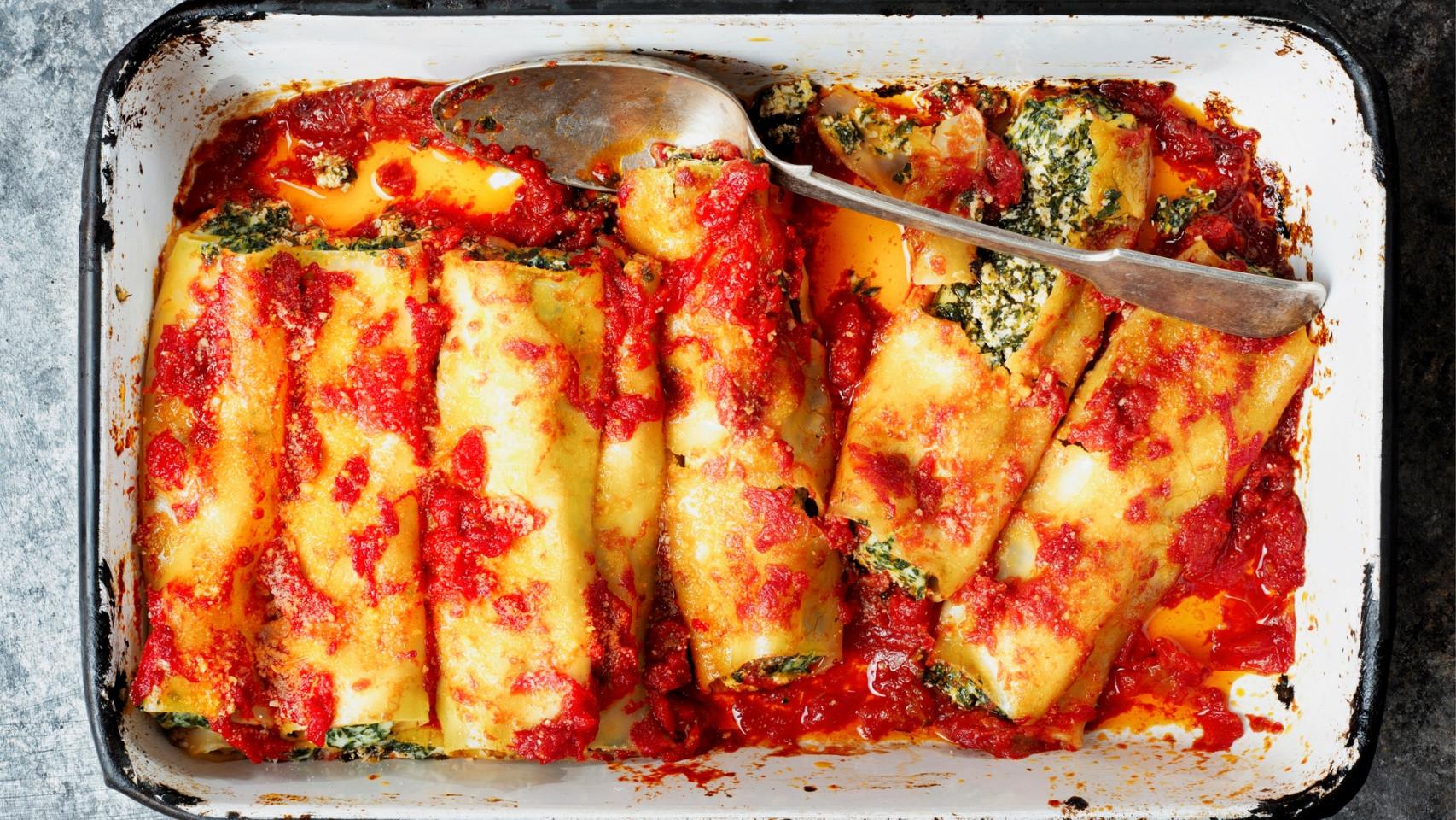 Canelones de espinacas con atún, una receta de pasta ligera perfecta ...
