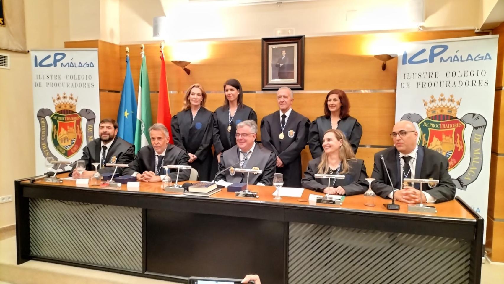 El Colegio de Procuradores de Málaga cambia al completo su directiva