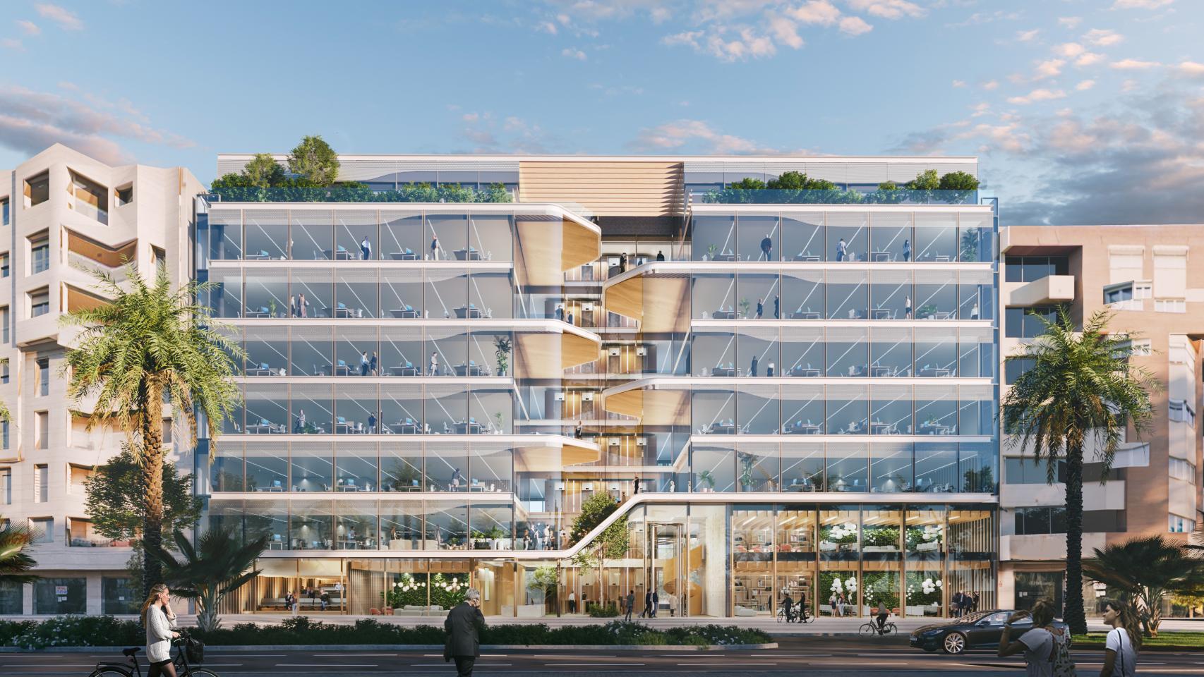 El espectacular edificio de oficinas de Merlin Properties en Málaga ya ...