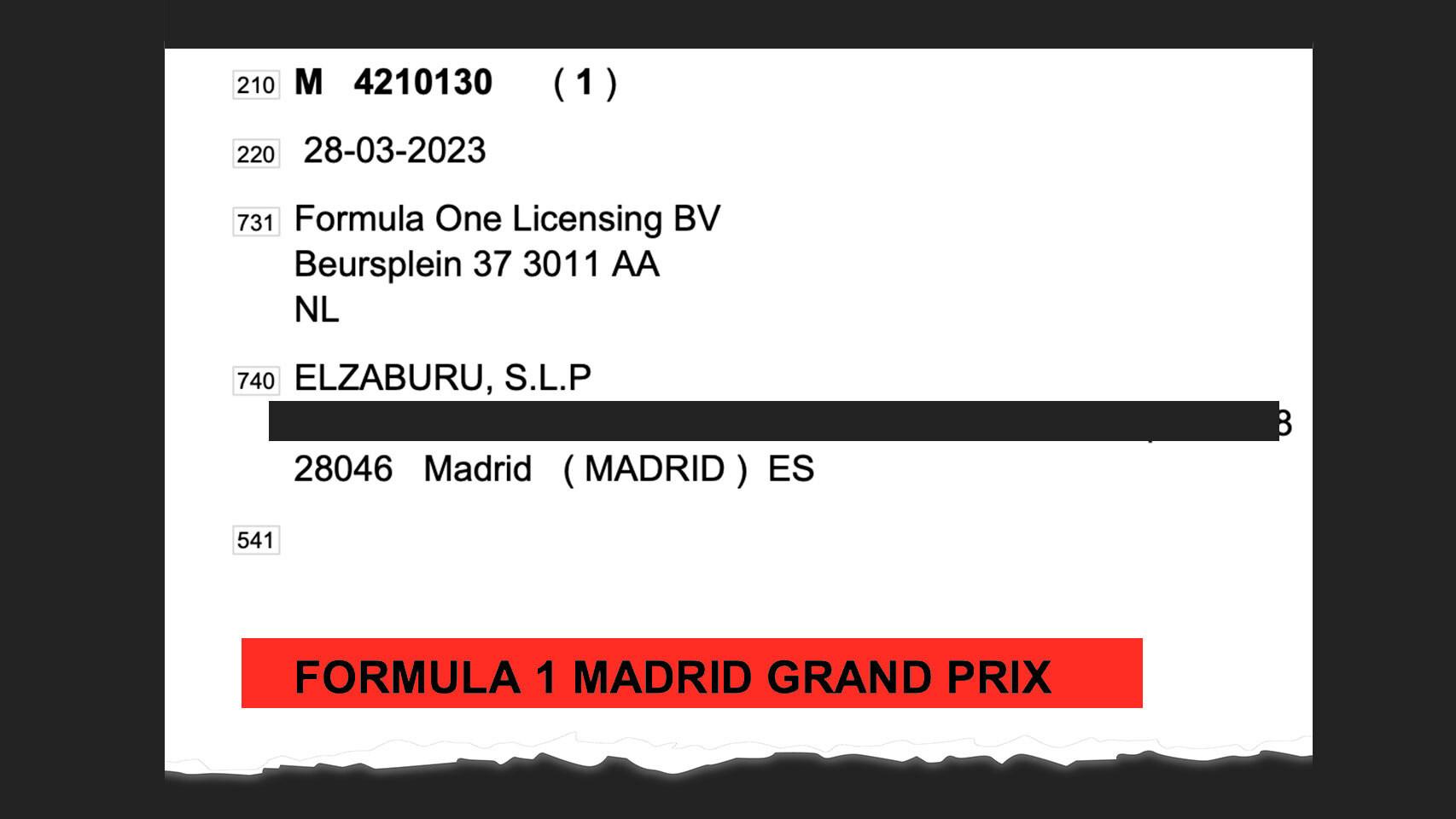 La Fórmula 1 registra las marcas comerciales del Gran Premio de Madrid
