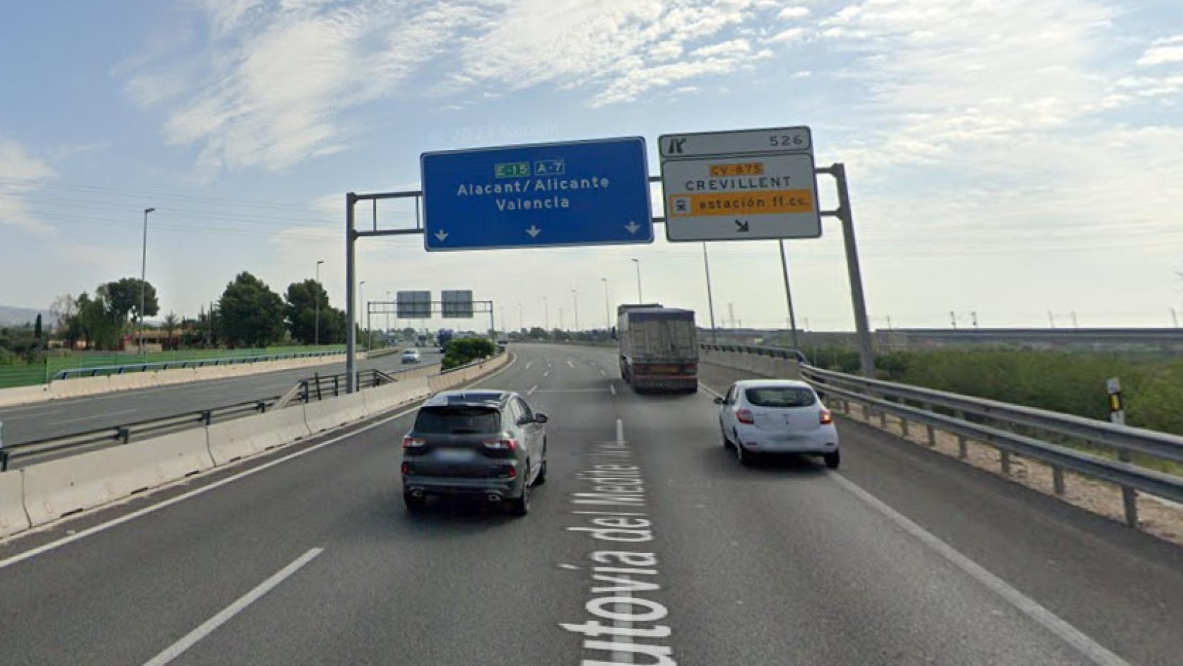 Así será la creación de un tercer carril en la autopista AP7 entre Crevillente y Orihuela por ...