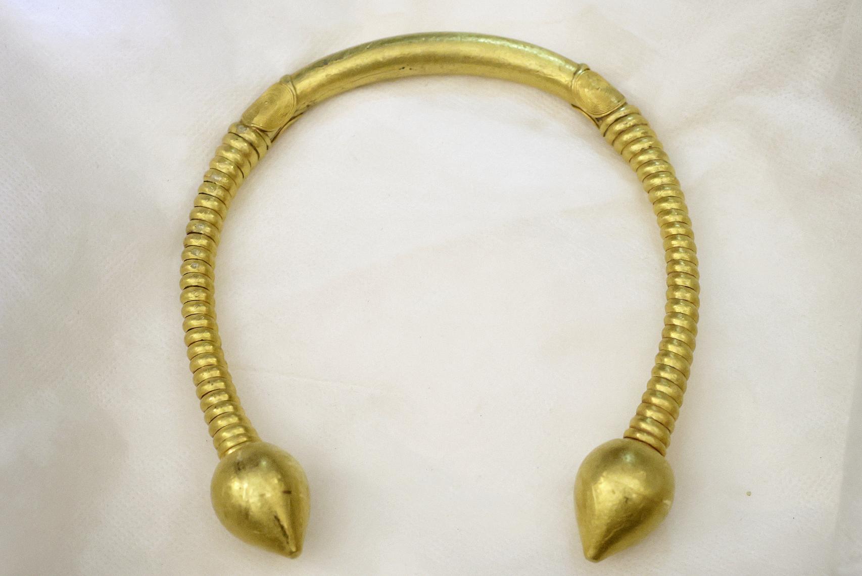 Dos torques de oro únicos de la Edad del Hierro salen a la luz mientras se araba una finca en A ...